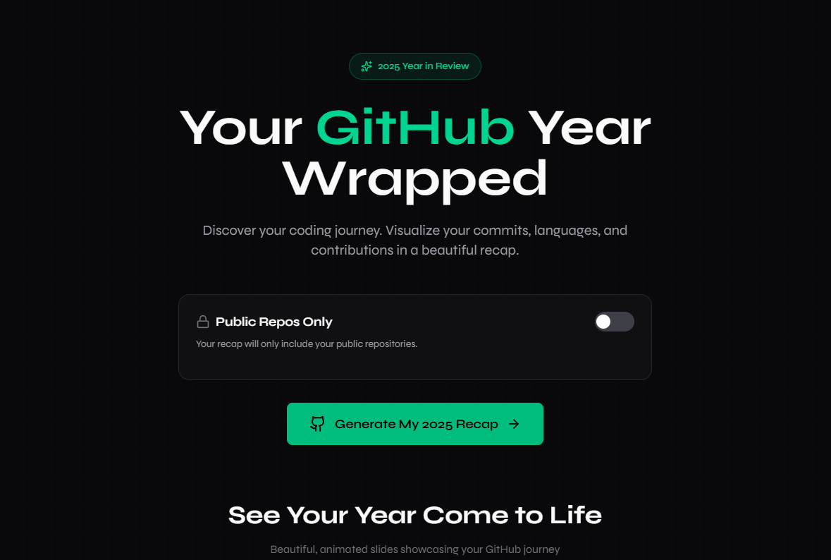 My Git Wrap - Your GitHub Year Wrapped